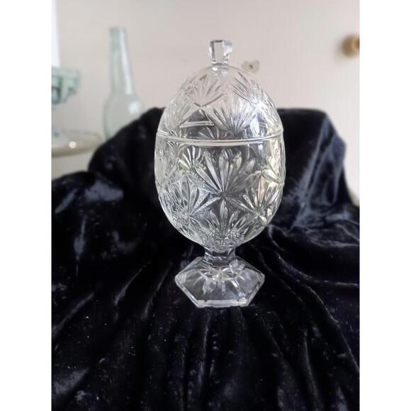 Other | Hershey Kiss Covered Cut Crystal Glass Large Candy Dish Wlid ...